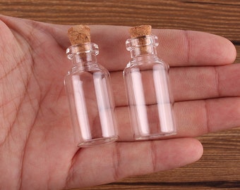 10pcs Glass Bottle/small Glass Vials/ Glass Charms/bottle - Etsy