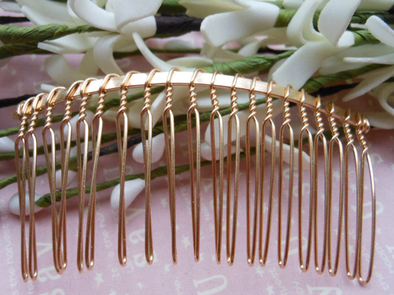 Sale-100pcs gold Tone Wire Hair Combs Gold Hair Combs - Etsy