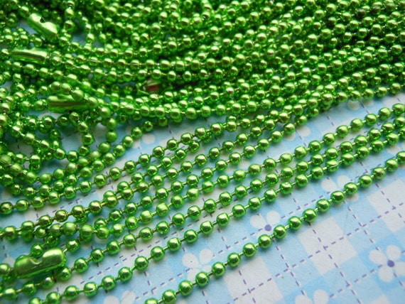 20 Pcs 27inch 2.0 Mm Apple Green Ball Chain Necklaces Ball - Etsy