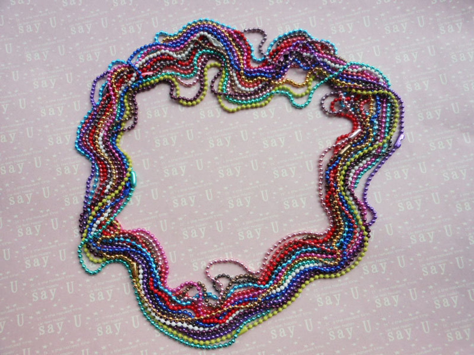 100pcs Assorted Colorsmix Colors Ball Chain Necklaces - Etsy