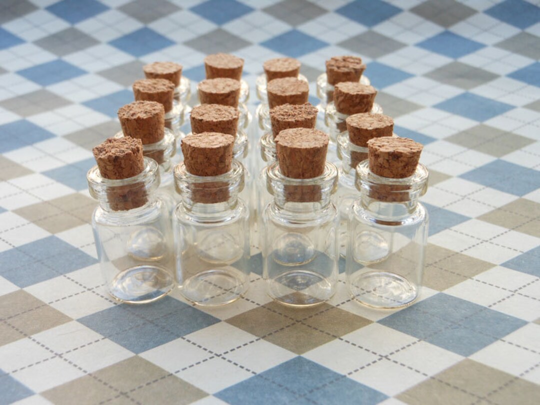20PCS 0.8ML Small Mini Glass Bottles With Corks 12x24mm - Etsy