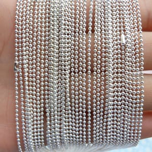 SALE--20 Pcs Silver Plated Ball Chain Necklaces - 27inch, 1.5mm - Etsy