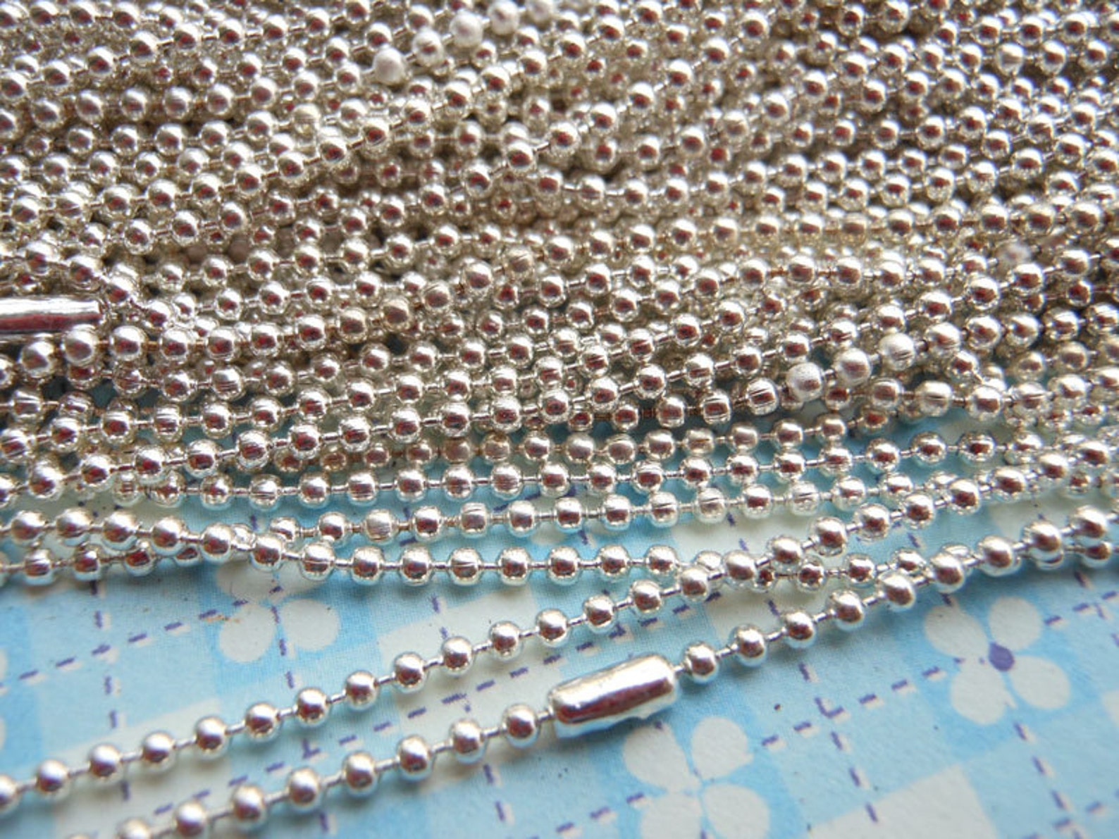 SALE--20 Pcs Silver Plated Ball Chain Necklaces - 27inch, 1.5mm - Etsy