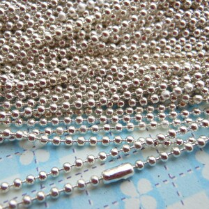 SALE--20 Pcs Silver Plated Ball Chain Necklaces - 27inch, 1.5mm - Etsy