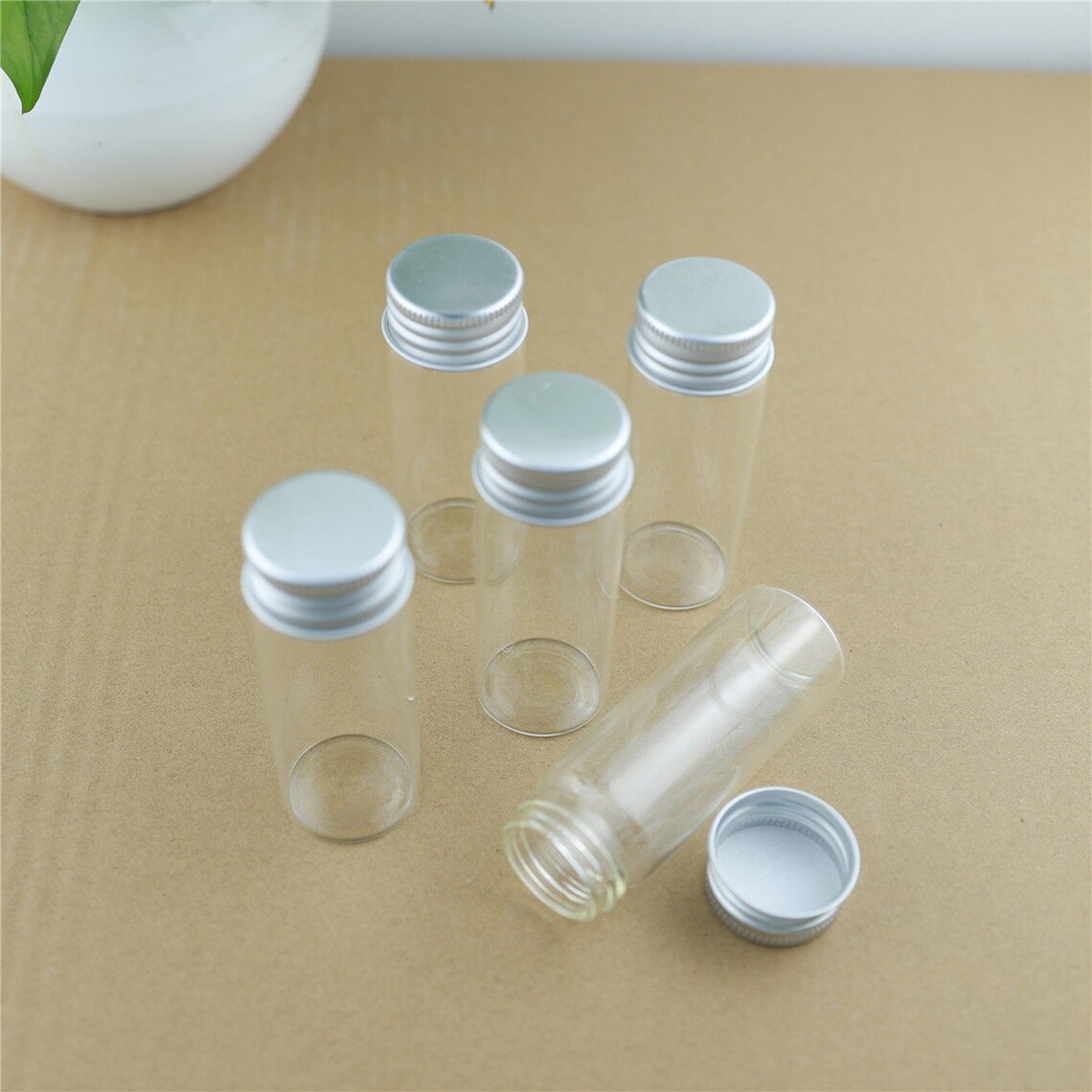 Mini Glass Bottles 3080mm 40ml Glass Bottles Test Tube Silver - Etsy