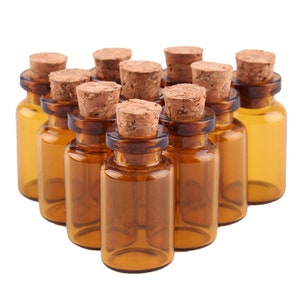 Mini Glass Bottles 0.5ml/1ml 13x18mm 13x24mm Amber Glass Bottles Tiny ...