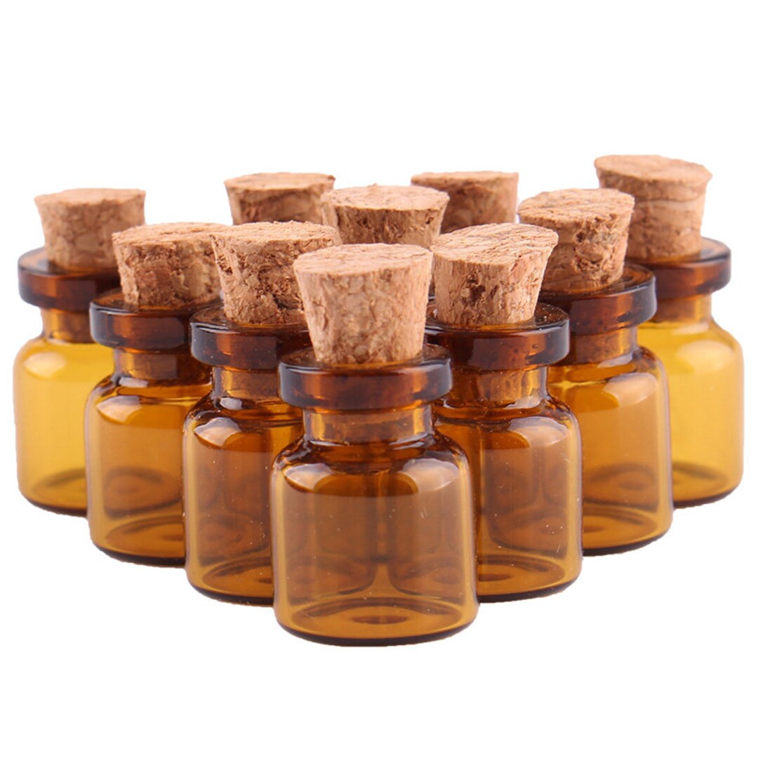 Mini Glass Bottles 0.5ml/1ml 13x18mm 13x24mm Amber Glass Bottles Tiny ...