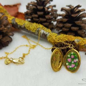 Strawberry Secret Garden Locket, Vintage Style Brass Locket ...