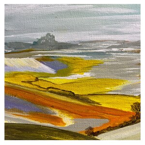 Autumnal Contrast - Past Meets Present/contemporary Square Abstract ...