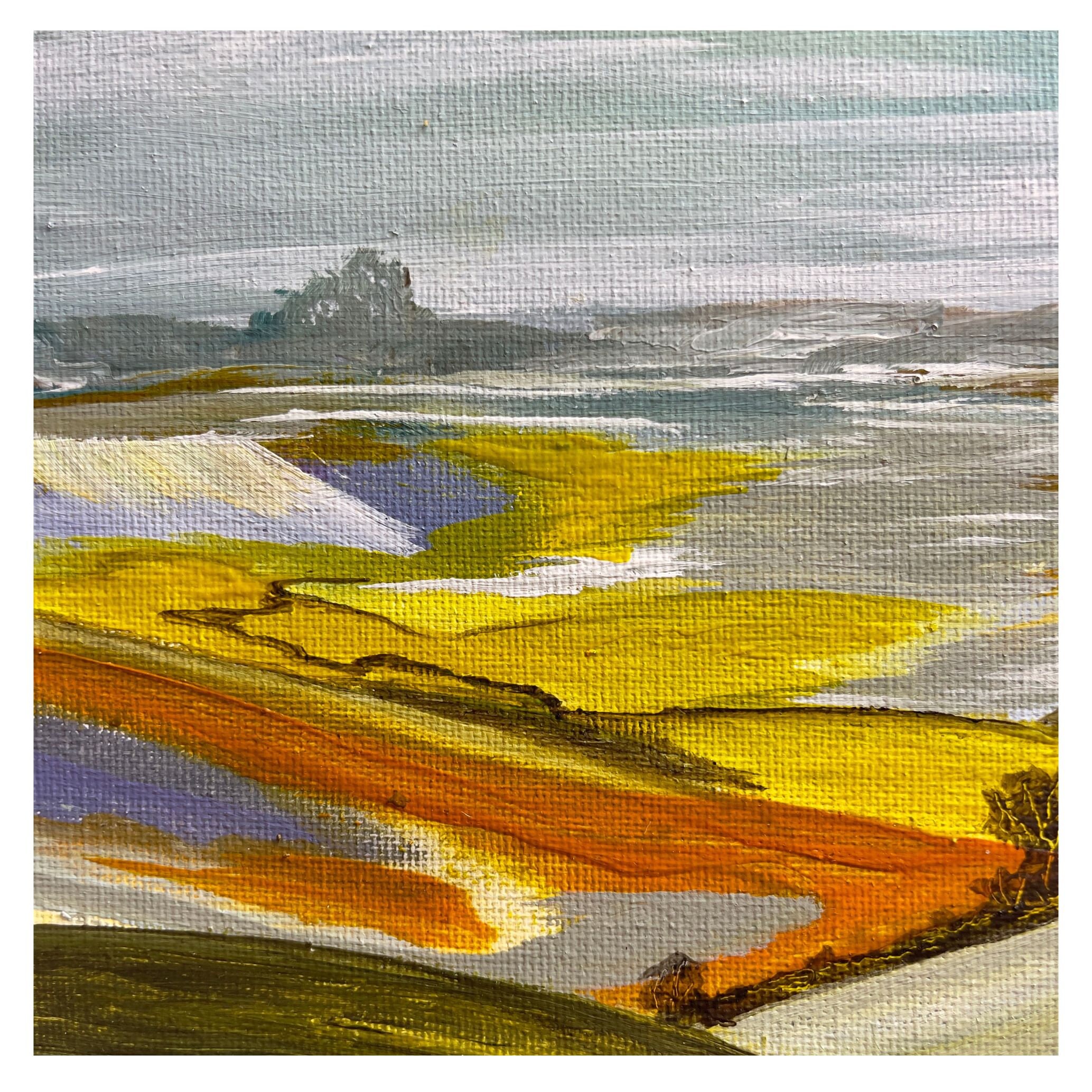 Autumnal Contrast - Past Meets Present/contemporary Square Abstract ...