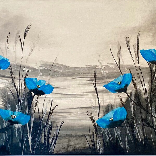 Abstract Poppy - Etsy