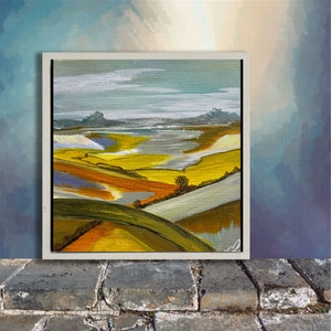 Autumnal Contrast - Past Meets Present/contemporary Square Abstract ...