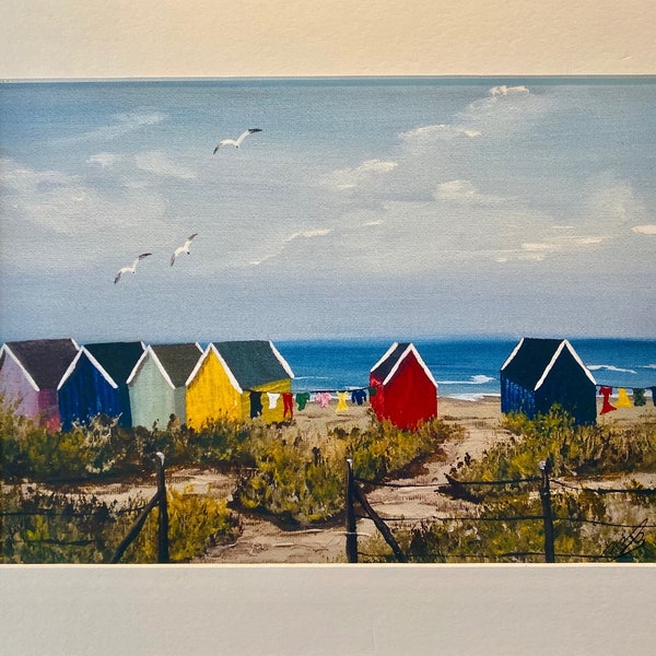 Beach Hut Painting - Etsy