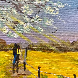 In Love in the Springtime. Original Painting, Acrylic on Canvas, Framed ...