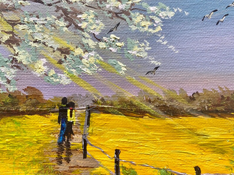 In Love in the Springtime. Original Painting Acrylic on - Etsy