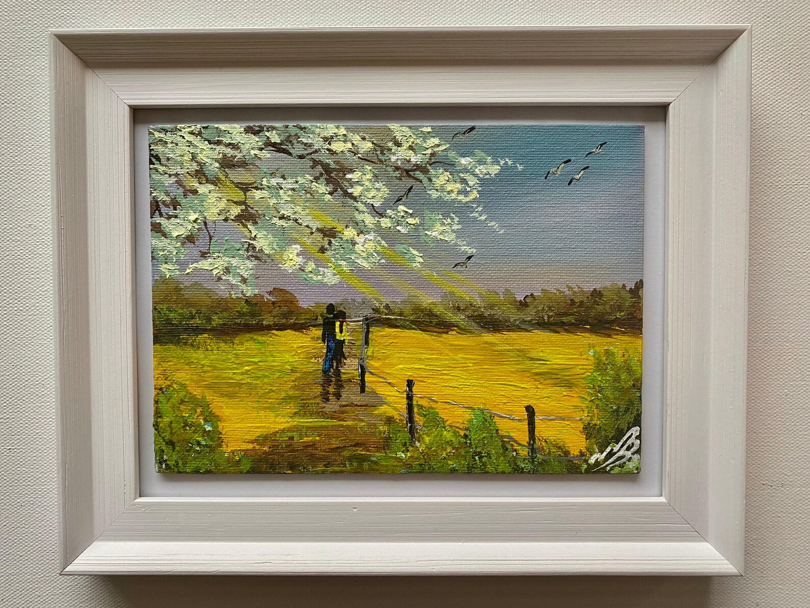 In Love in the Springtime. Original Painting Acrylic on - Etsy
