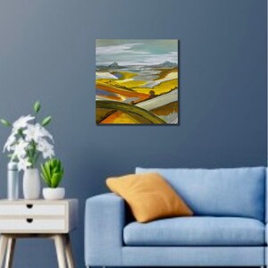 Autumnal Contrast - Past Meets Present/contemporary Square Abstract ...