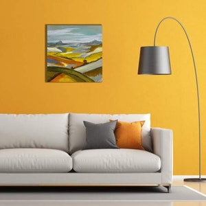 Autumnal Contrast - Past Meets Present/contemporary Square Abstract ...