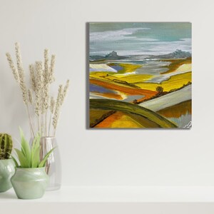 Autumnal Contrast - Past Meets Present/contemporary Square Abstract ...