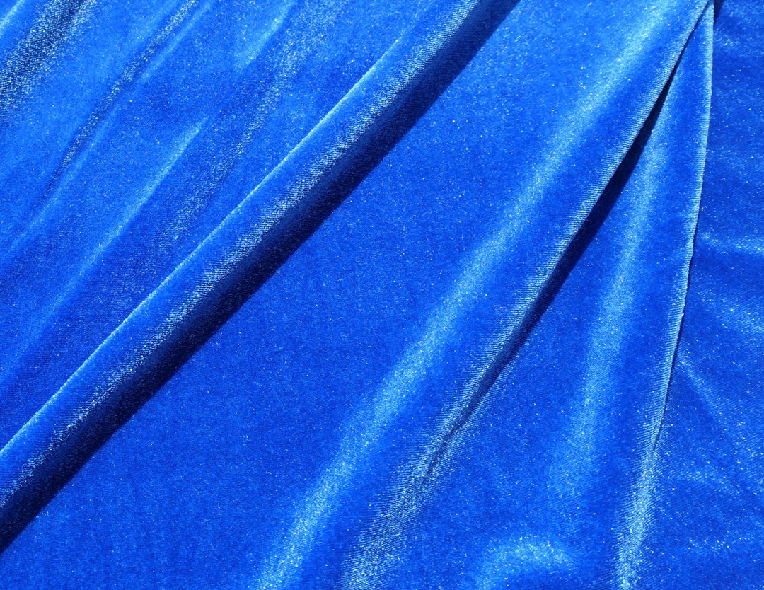 Royal Blue Stretch Velvet Fabric - Etsy