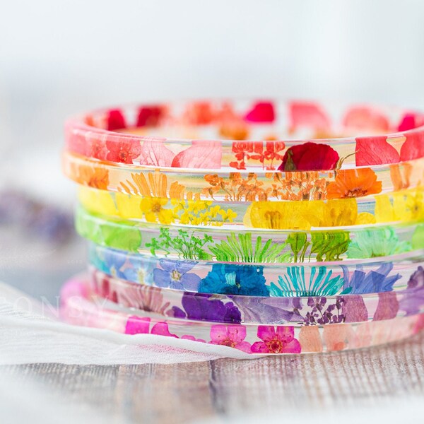 Flower Bangle - Etsy