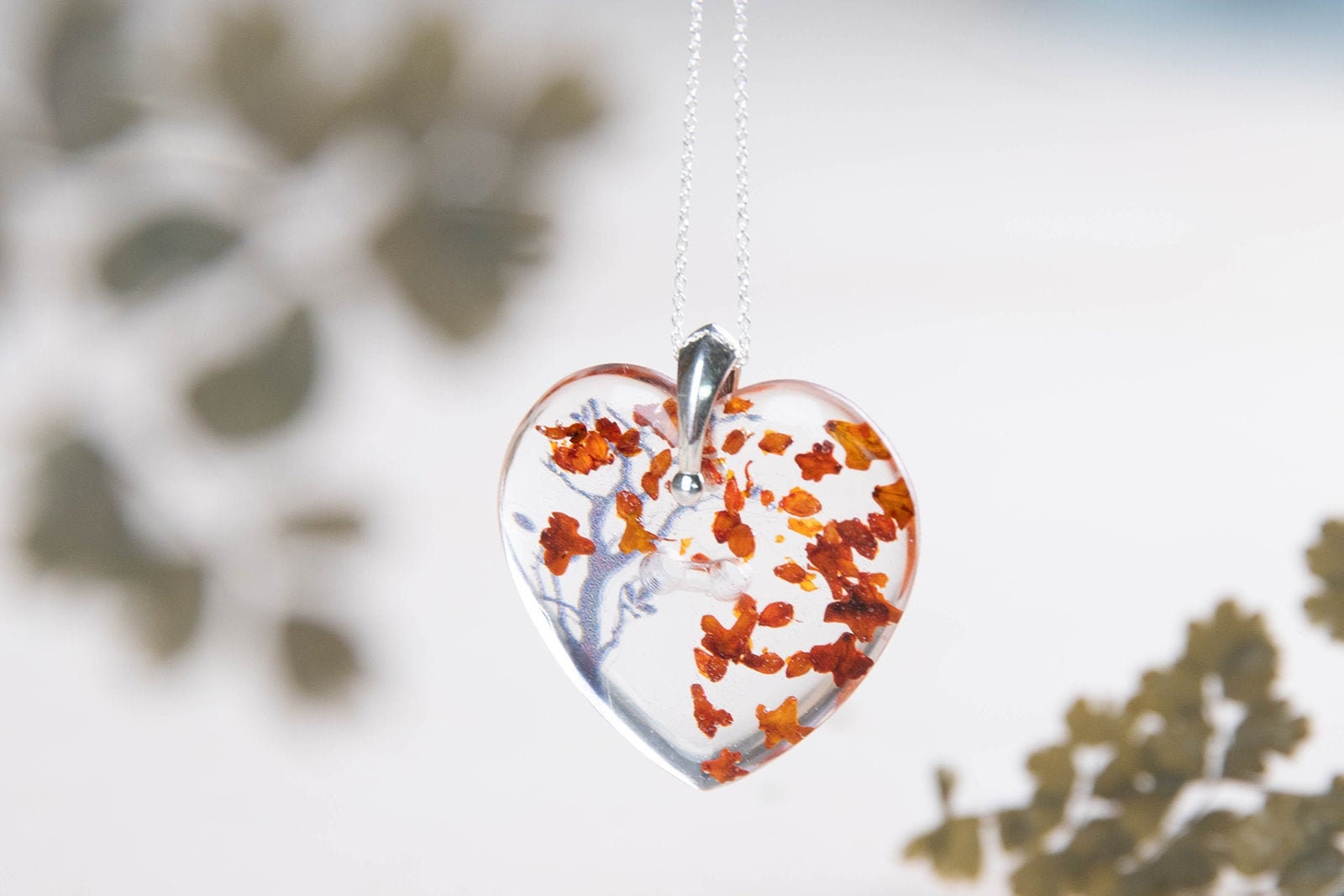 Autumn Necklace Fall Leaves Necklace Four Seasons | Etsy UK