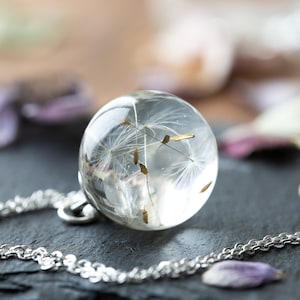 Dandelion Necklace / Dandelion Orb / Dandelion Seed Necklace ...