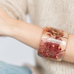 Real Flower Bangle / Extra Super Wide / Wildflower Bangle / - Etsy UK