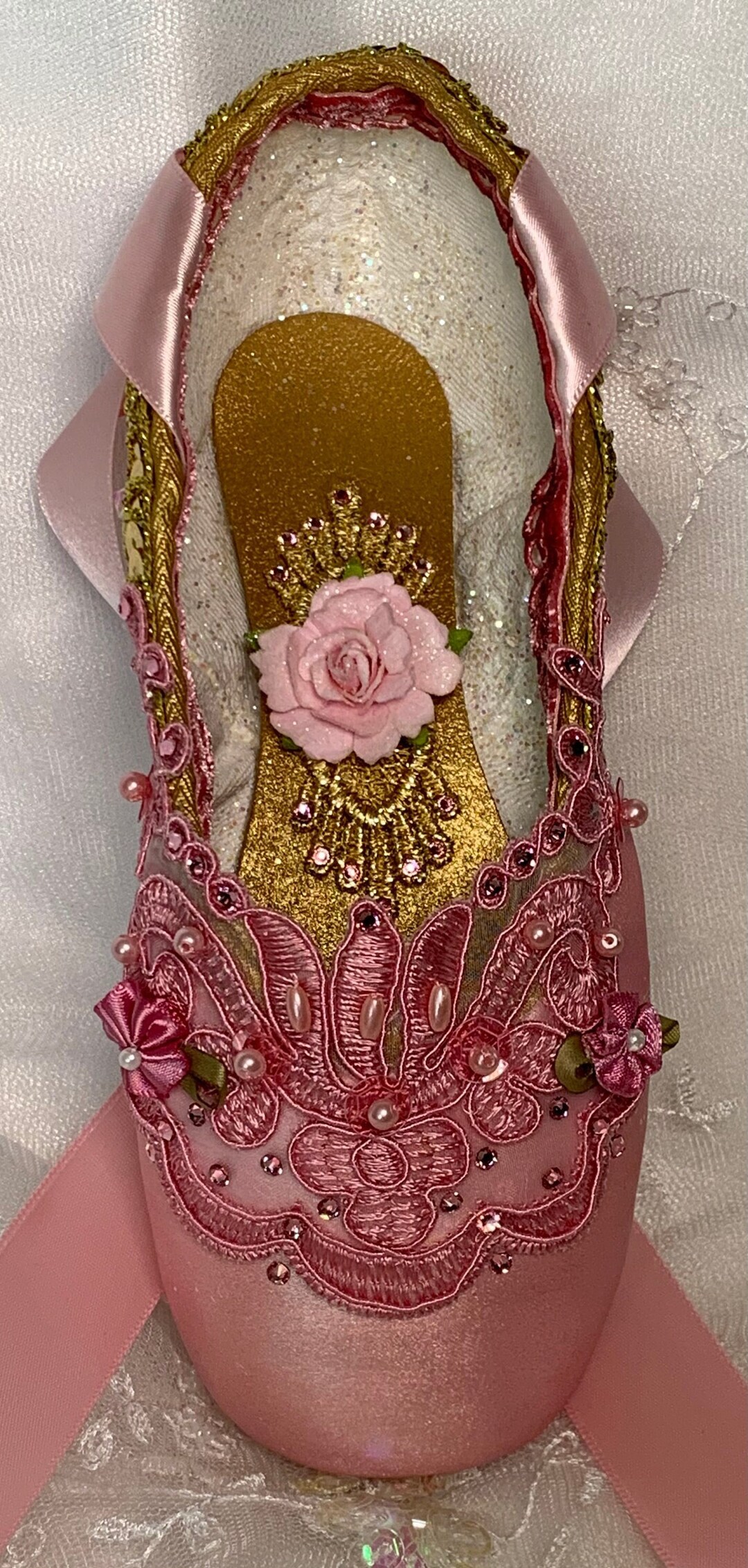 Sugarplum Fairy Decorated Pointe Shoe. Waltz of the Flowers. Nutcracker Ballet Gifts. Nutcracker ...