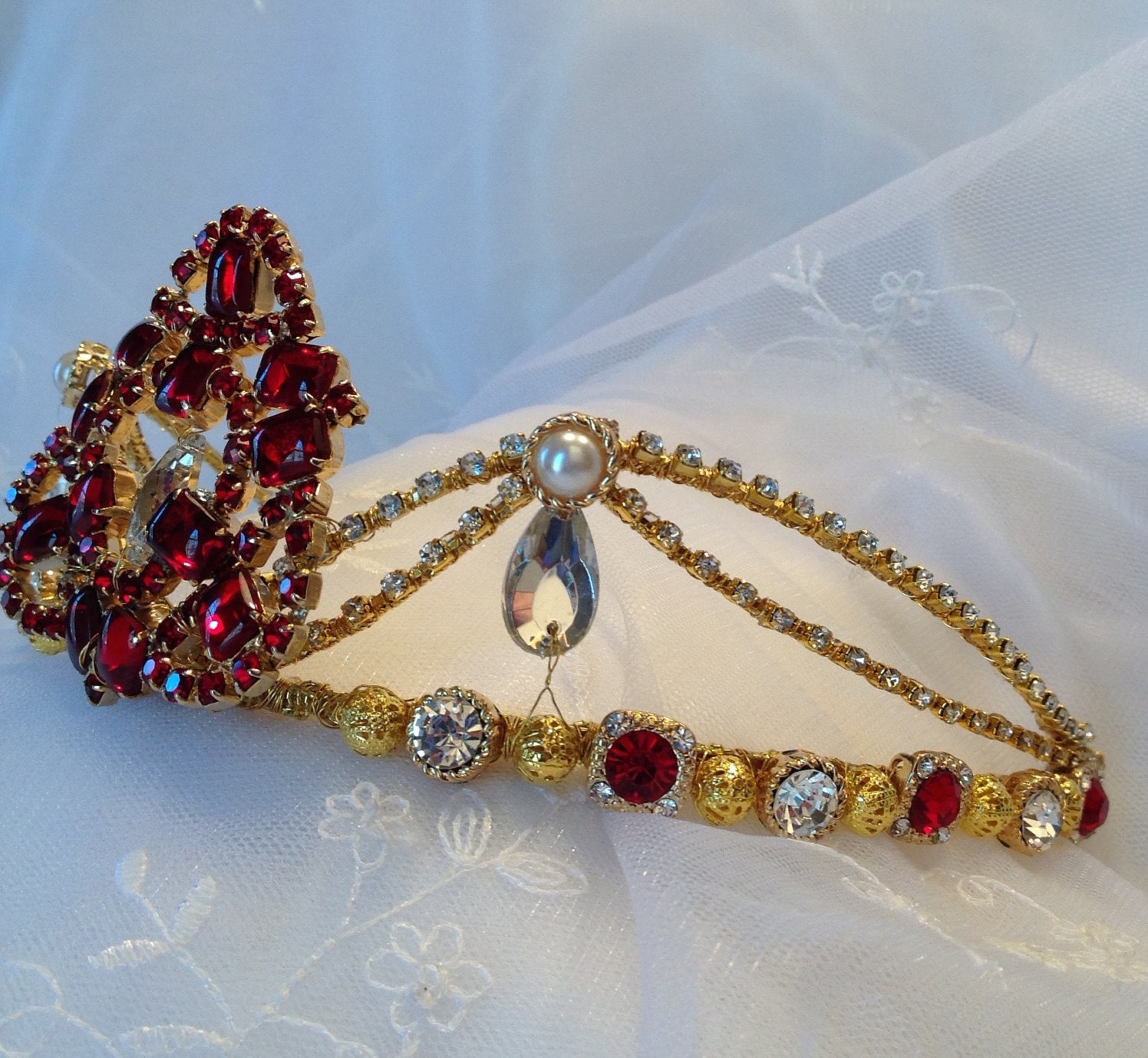 Juliette headpiece/tiara. Nutcracker Arabian. Raymonda. Red | Etsy