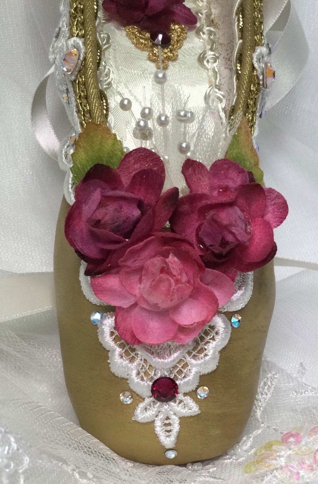 Victorian Nutcracker Party Guest Decorated Pointe Shoe. Clara ...