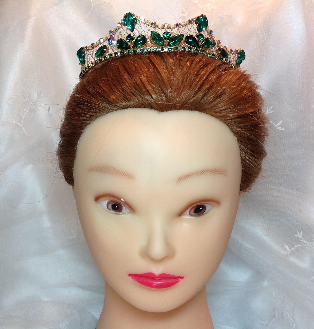 Emerald Green and Gold Ballet Tiara/headpiece. Esmeralda. Renaissance ...