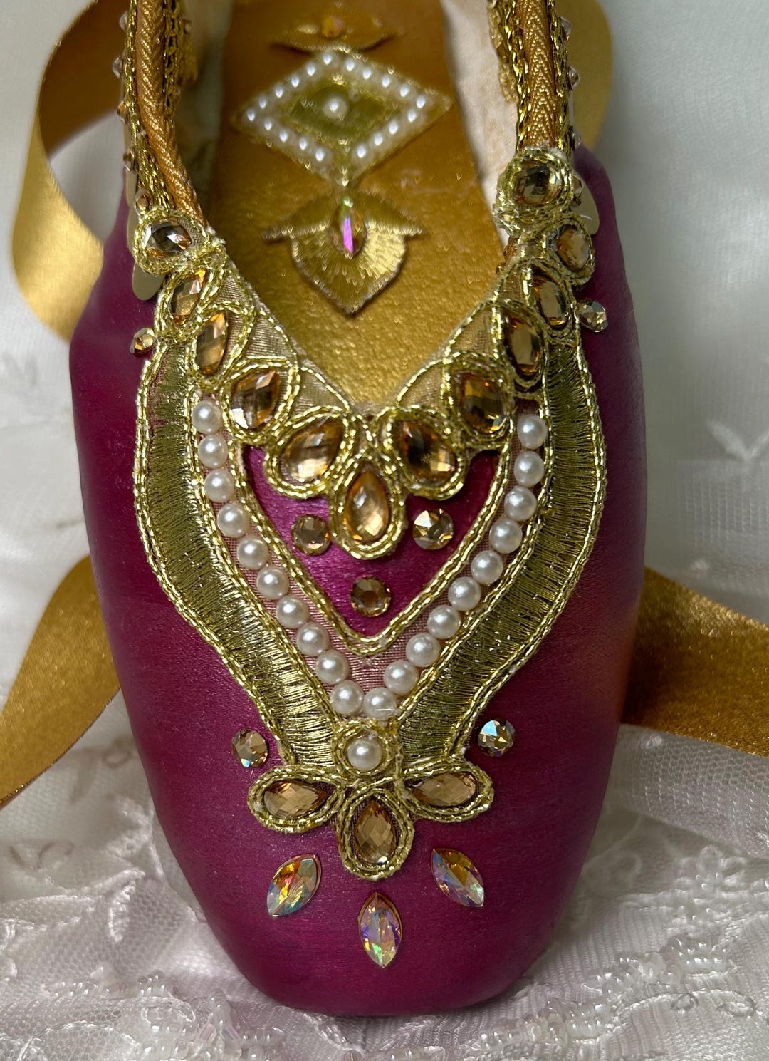 Nutcracker Arabian Themed Decorated Pointe Shoe. Nutcracker Ballet ...