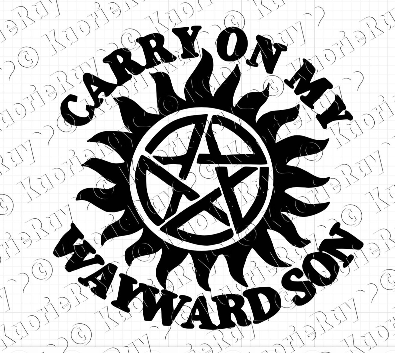 Supernatural Vinyl Car Laptop Window Wall Decal | Multiple Patterns - Etsy