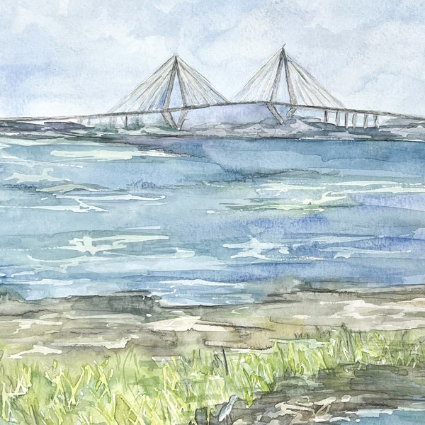 Ravenel Bridge Art - Etsy