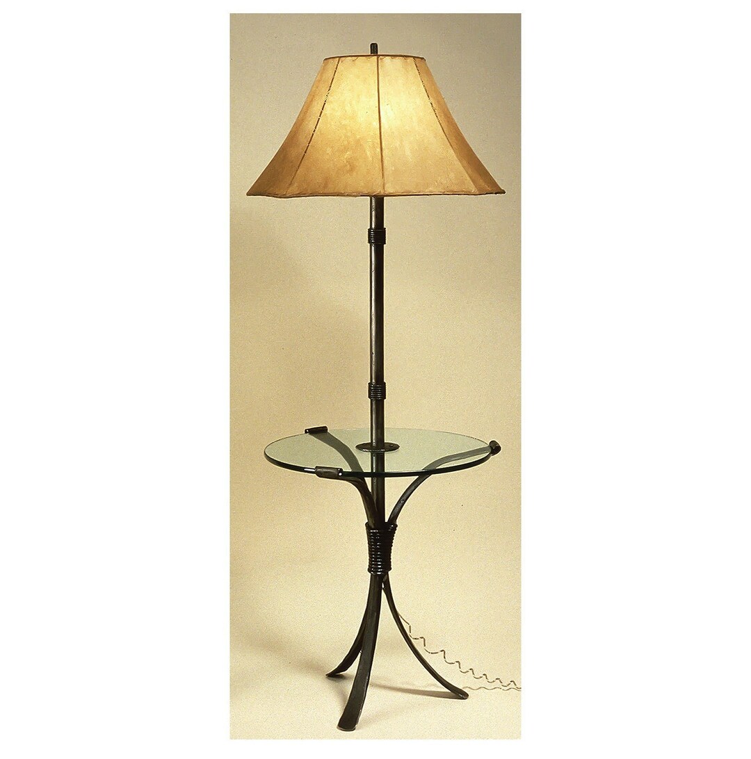 Valley Iron Lamp Table With Sheepskin Shade - Etsy