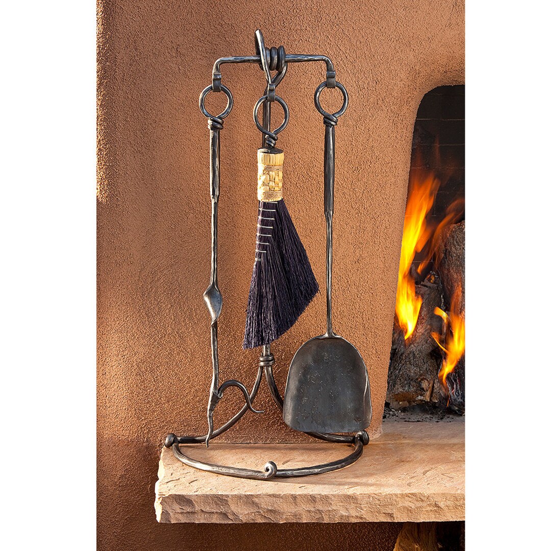 3 Tool Fireplace Set | Hand Forged | Recycled Steel - Etsy