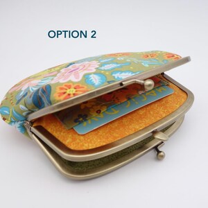 Twin Frame Change Purse, 3 Sections & 1 Small Pocket for Cards, Avocado ...