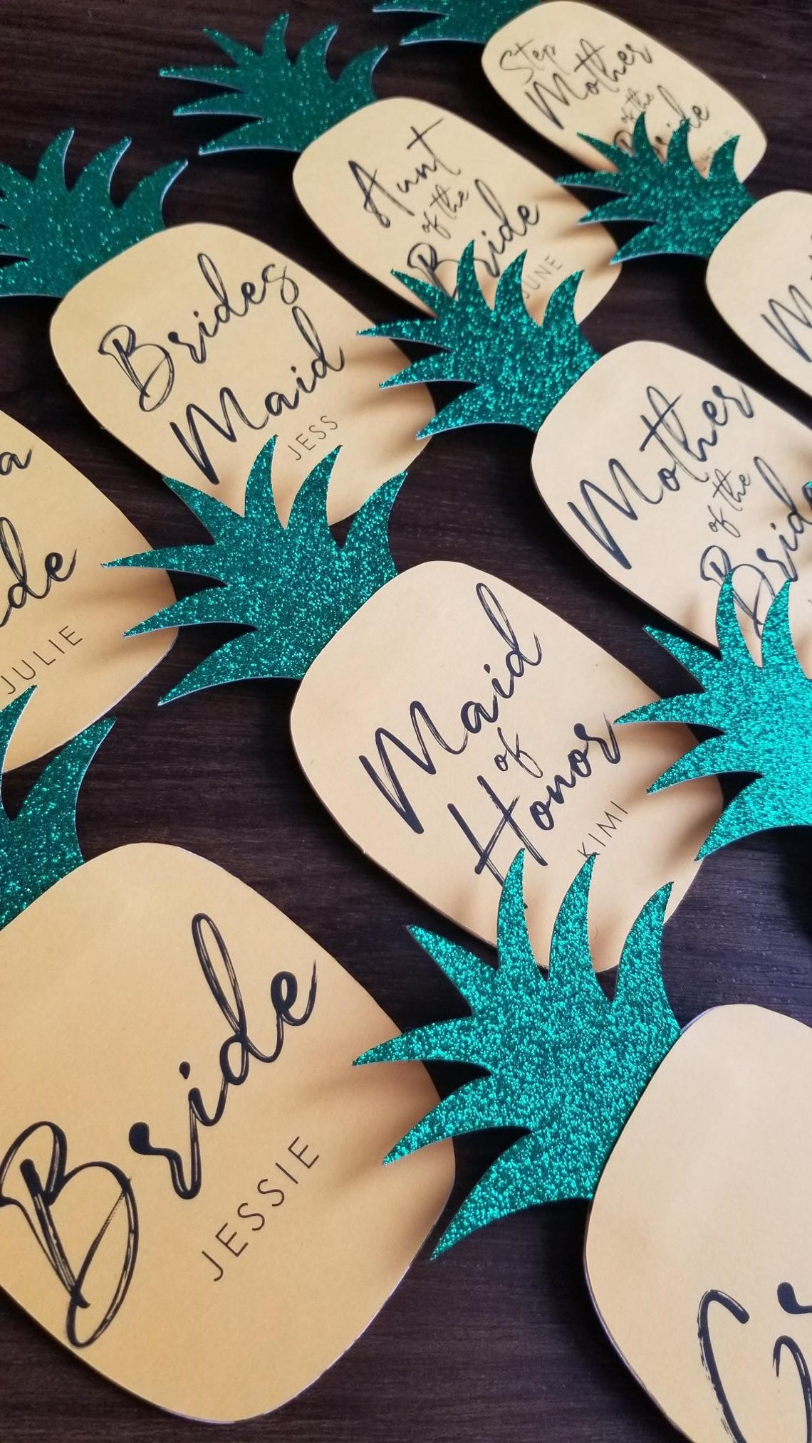 Pineapple Name Tags .SVG Bridal Shower Bachelorette Party - Etsy