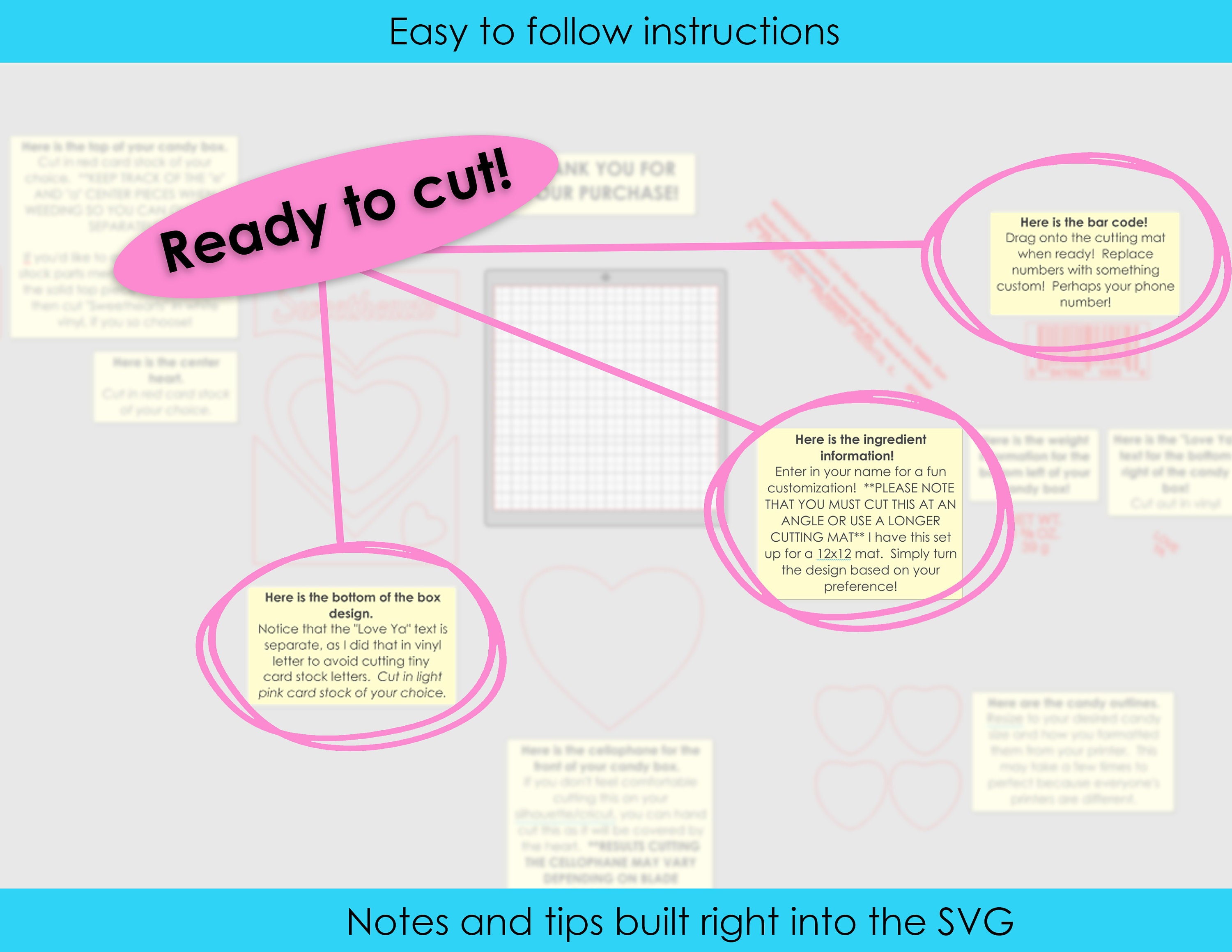 DIY Giant Candy Box .SVG File AND .pdf Tutorial Booklet | Etsy