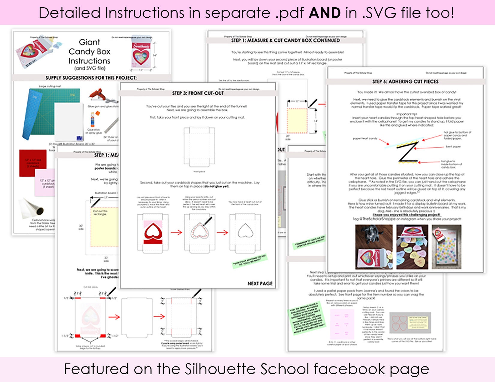 DIY Giant Candy Box .SVG File AND .pdf Tutorial Booklet | Etsy