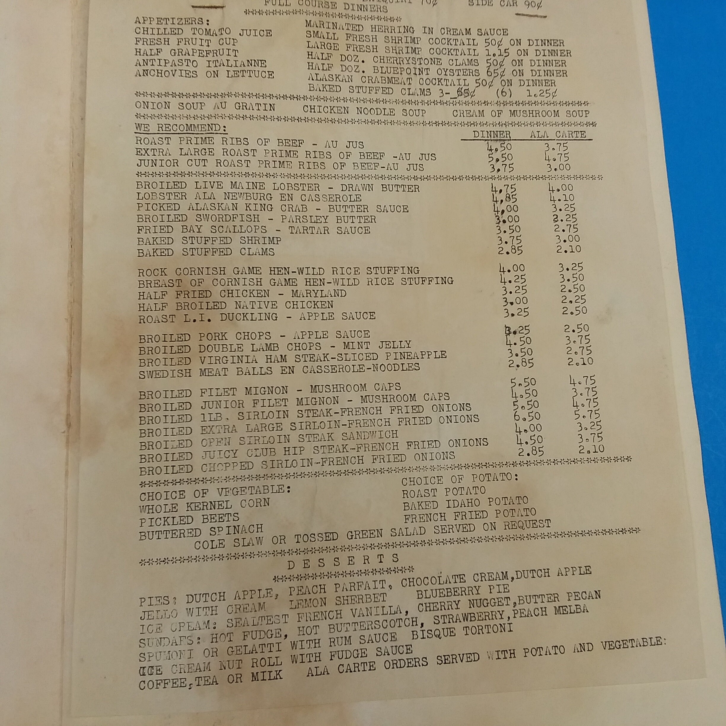 Vintage Hawthorne Inn Restaurant Menu Berlin Connecticut 1950s 60s - Etsy