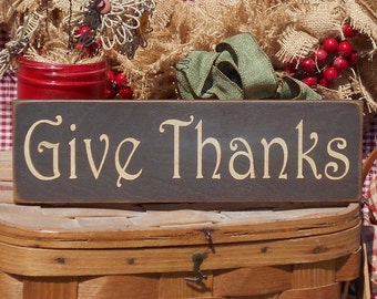 Give Thanks Sign | Etsy