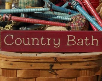 Primitive Bath Sign | Etsy