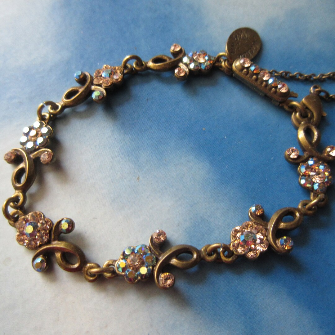 Michal Negrin Floral Pale Pink and Iridescent Blue Floral - Etsy