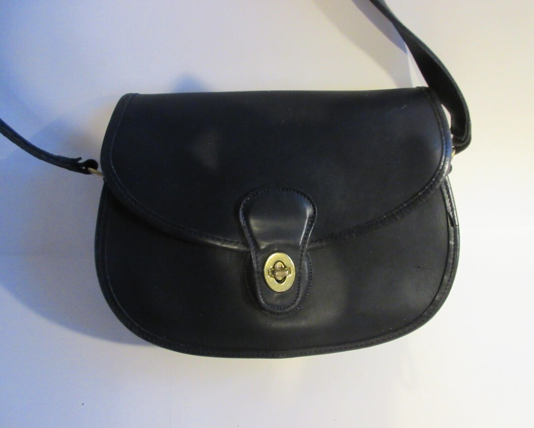 Vintage Coach Black Leather Prairie 9954 Shoulder Bag With Hang Tag - Etsy