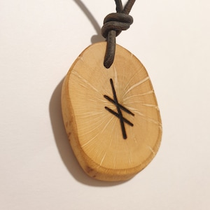 Wooden Ogham Sign Necklace, Birth Tree - Etsy