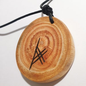 Wooden Ogham Sign Necklace, Birth Tree - Etsy