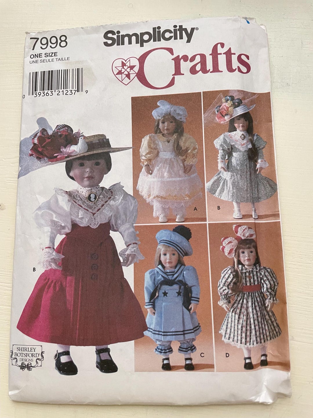 Simplicity 7998 Victorian Doll Clothes Pattern “FF” - Etsy