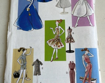 Vogue 7843 Fashion Doll Barbie Wardrobe Pattern 1920s and - Etsy